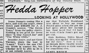 A glimpse into Hedda Hopper’s Hollywood – Once upon a screen…