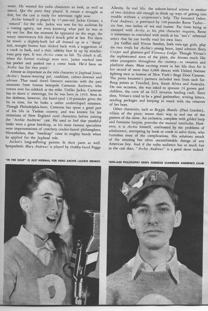 Archie Andrews Makes His Radio Debut On May 31, 1943 – Once upon a screen…