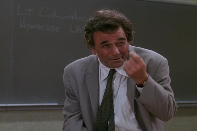 Peter Falk stars in “Columbo Goes to College” – Once upon a screen…